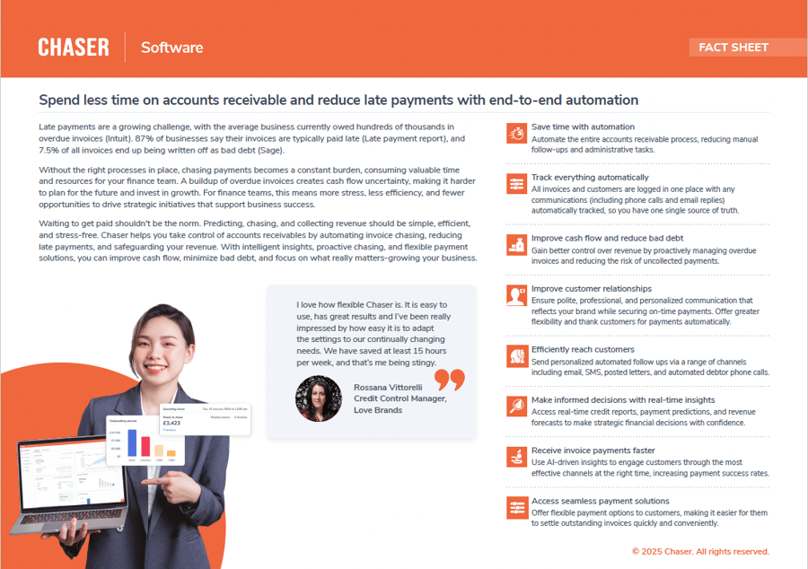 Chaser software fact sheet | Chaser Chaser software fact sheet | Chaser